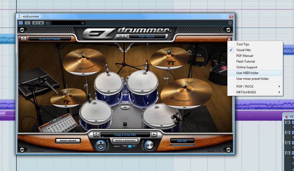 EZ Drummer Installation - Slam Tracks MIDI Drum Loops